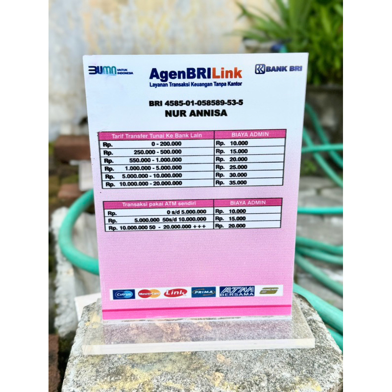Jual AKRILIK MEJA BAHAN TEBAL BISA CUSTOM TARIF BIAYA ADMIN BANK BRI ...