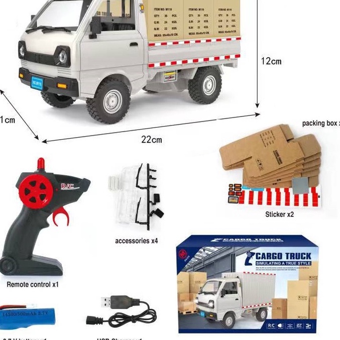 Jual REMOTE CONTROL MOBIL RC PICK UP TRUCK BOX SUZUKI CARRY CARGO 116 ...