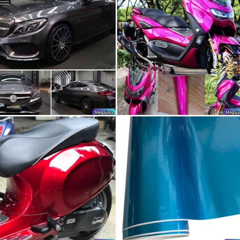 Jual Stiker Mobil Candy Glossy Metalik Lebar152CmxPanjang5Cm Bahan ...