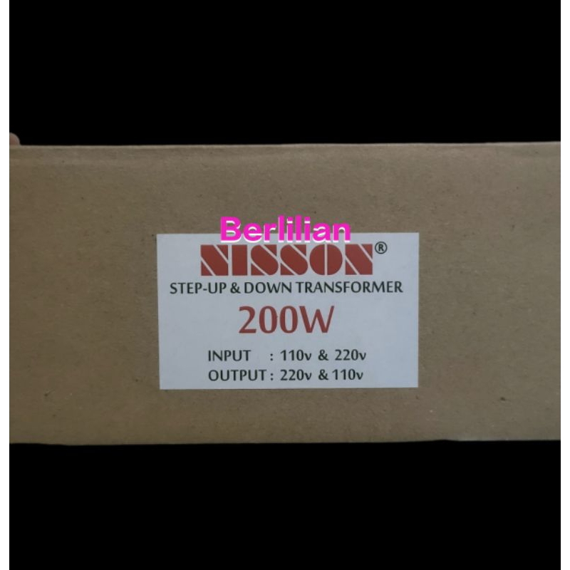 Jual Nisson 200W Step Up Step Down AC 110V dan 220V 200wat Transformer ...