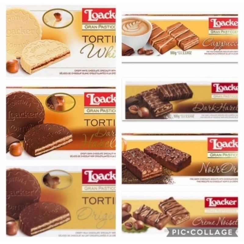 Jual Australia Snack Loacker Tortina Original Milk Chocolate Dark ...