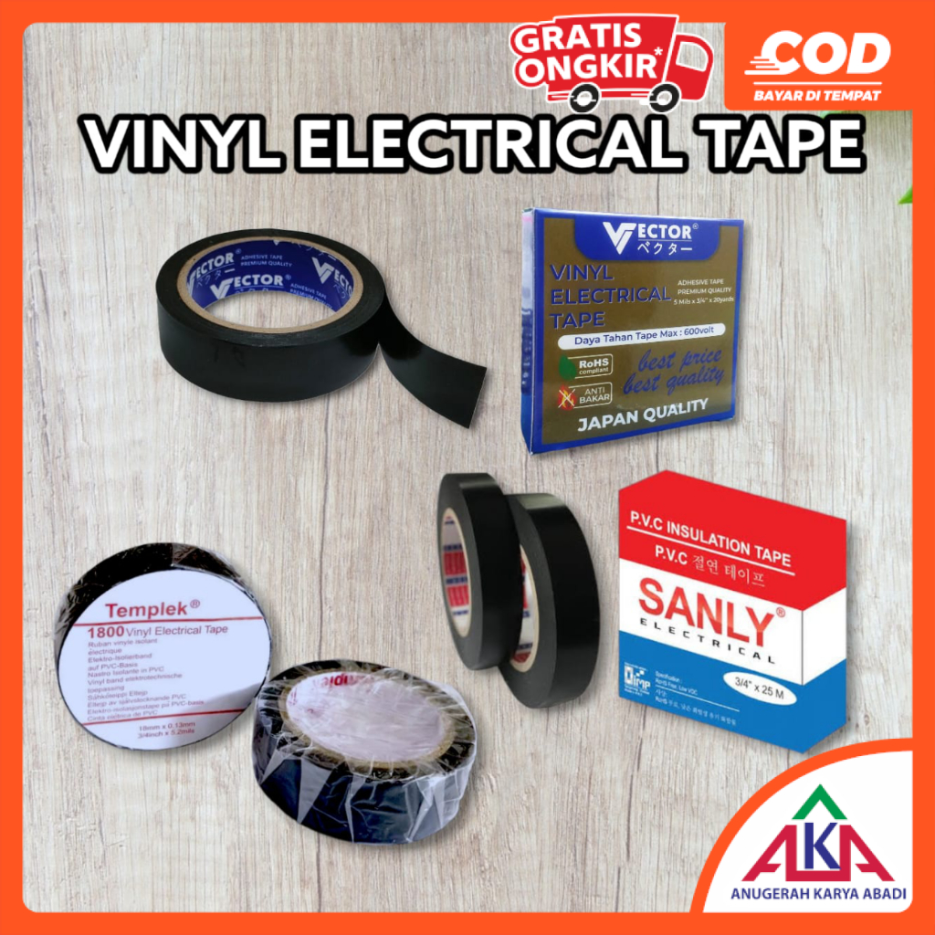 Jual Isolasi Listrik TEMPLEK / VECTOR / SANLY / HARMONY / ORENCHI Kabel ...