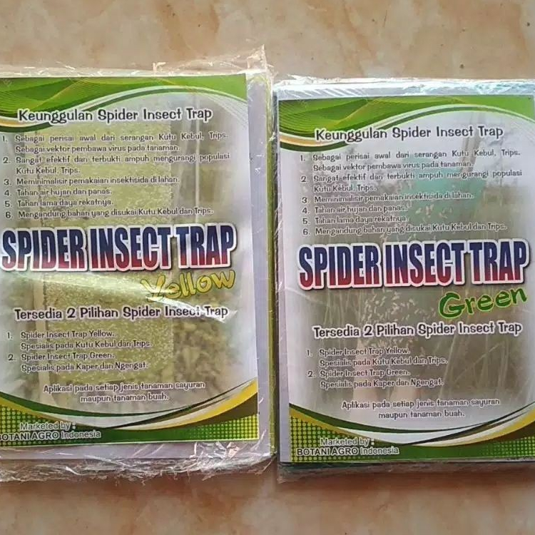 Jual Spider Insect Trap 100 Lembar Lem Perangkap Kutu Kebul Thrips Hama ...