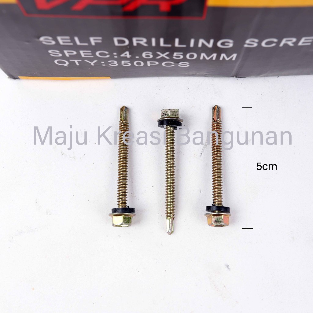 Jual Roofing Skrup Baja Ringan Atap Spandek Alderon ukuran 50 5cm ...