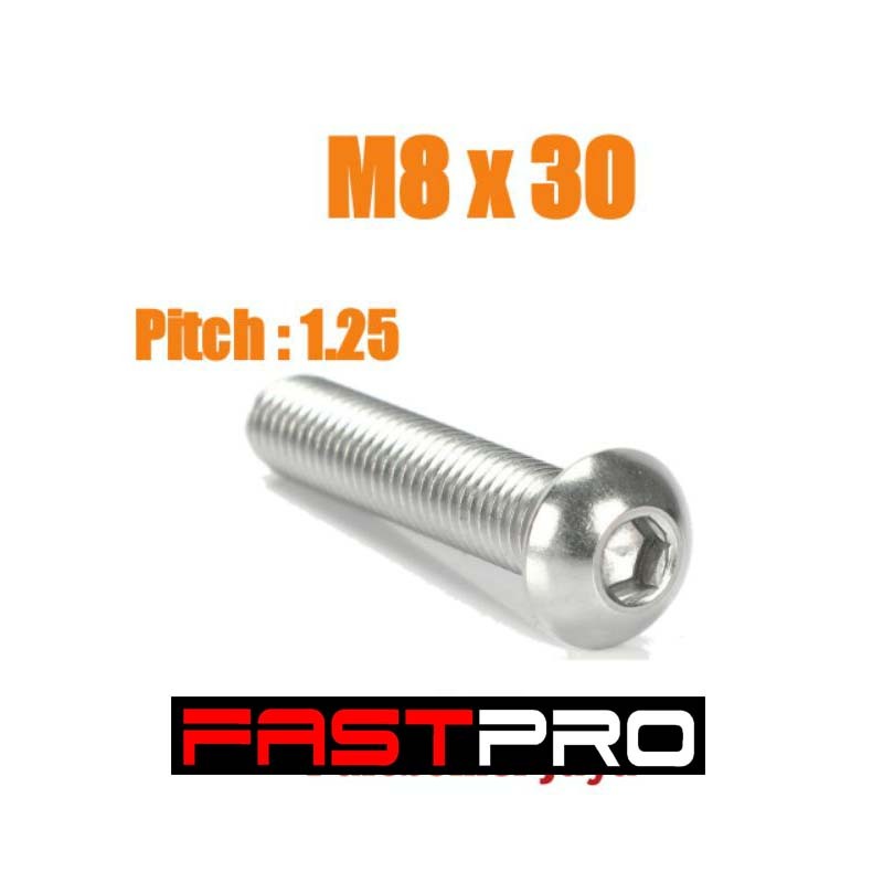 Jual Baut L Button M8 x 30 / Baut Button L M8 x 30 SUS 304 Harga 1 Pcs ...
