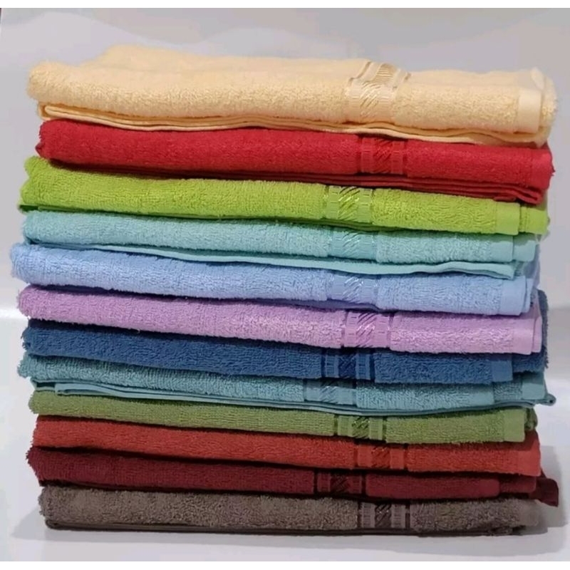 Jual Handuk Mandi Merah Putih Katun 70x140 Jumbo Polos Mudah Menyerap ...