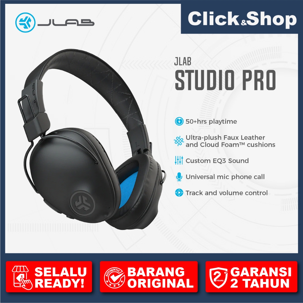 Jual JLab Studio Pro Headphon Headset Wireless Over Ear Headphones ...