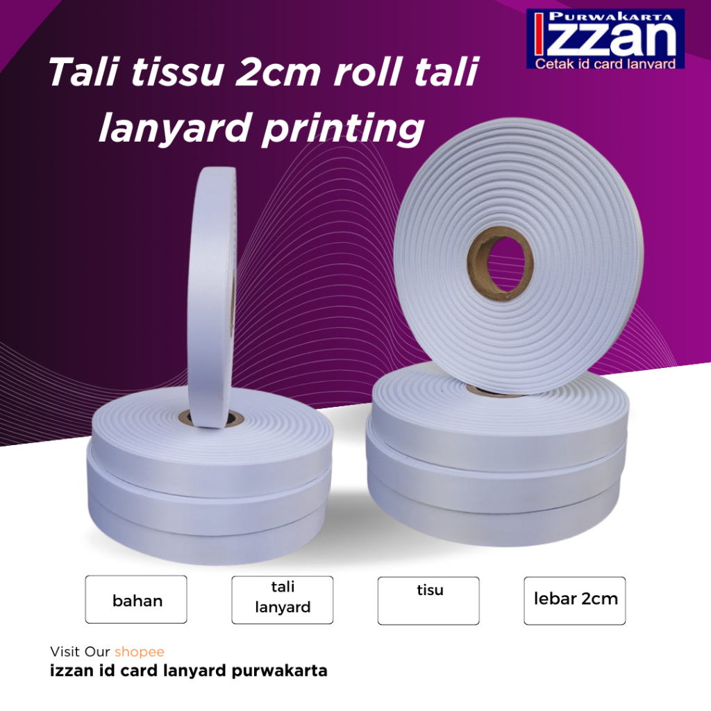 Jual BAHAN TISSUE ROLL / bahan tali pita kalung lanyard tissue tisu uk ...