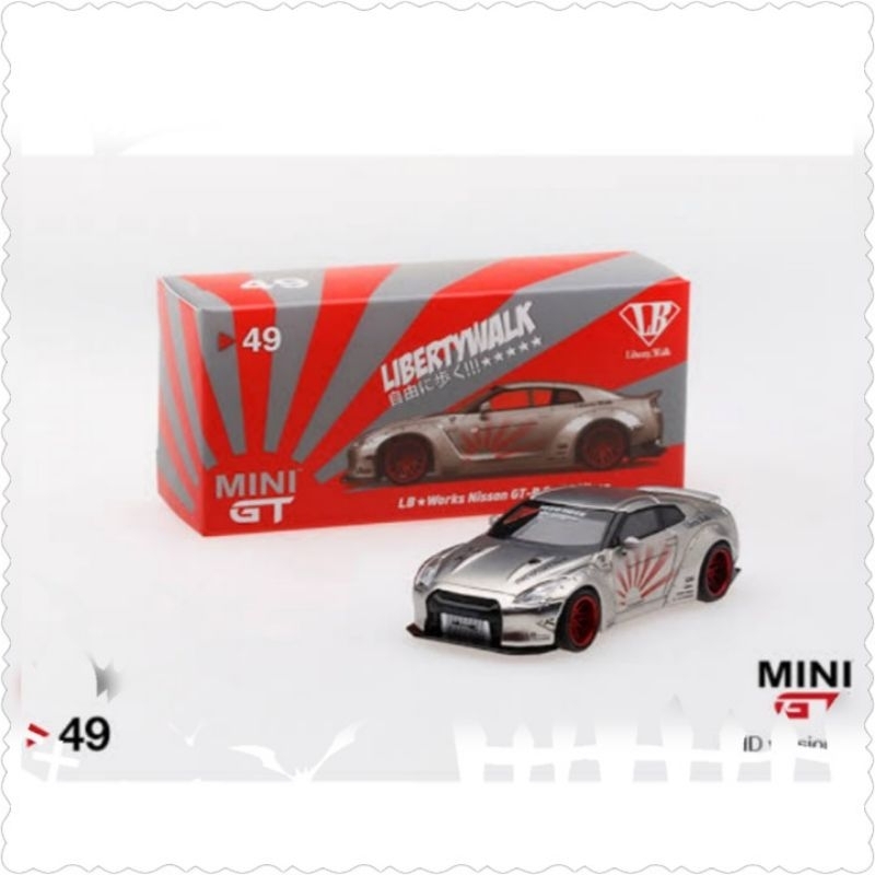 Jual Diecast MINI GT 49 LB Works Nissan GT-R Satin Silver GTR GT R ...