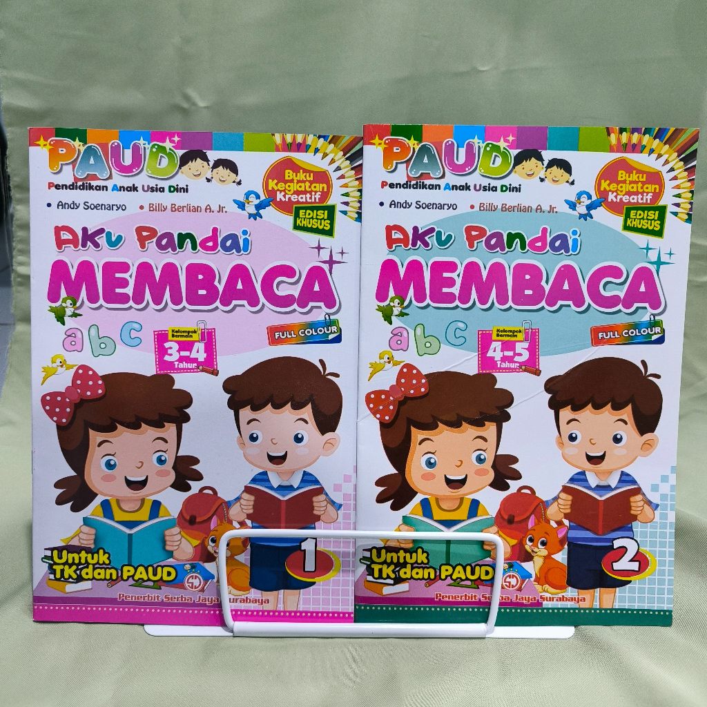Jual Buku Aku Pandai Membaca Jilid 1 2 untuk Tk Paud dan Pra SD ...