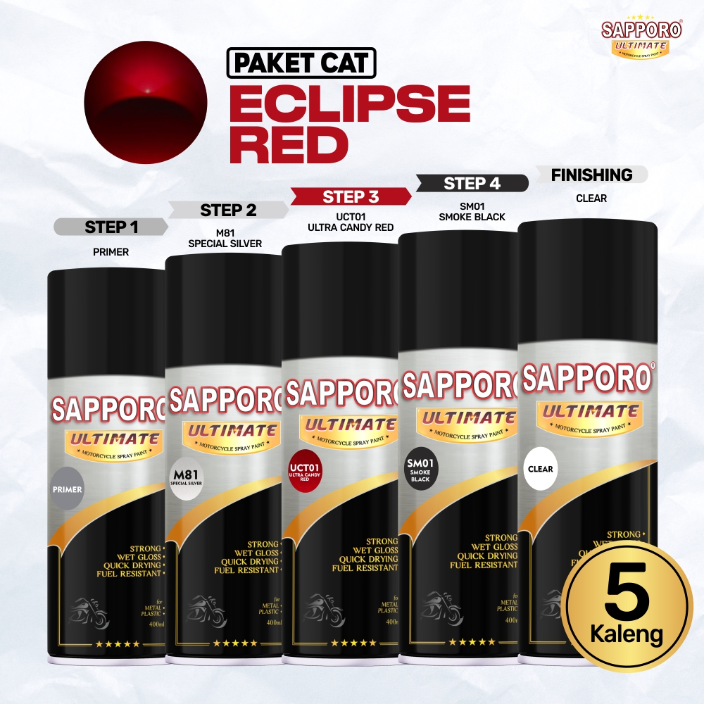 Jual Paket Cat Eclipse Red / Sapporo Ultimate / Cat Spray Semprot ...