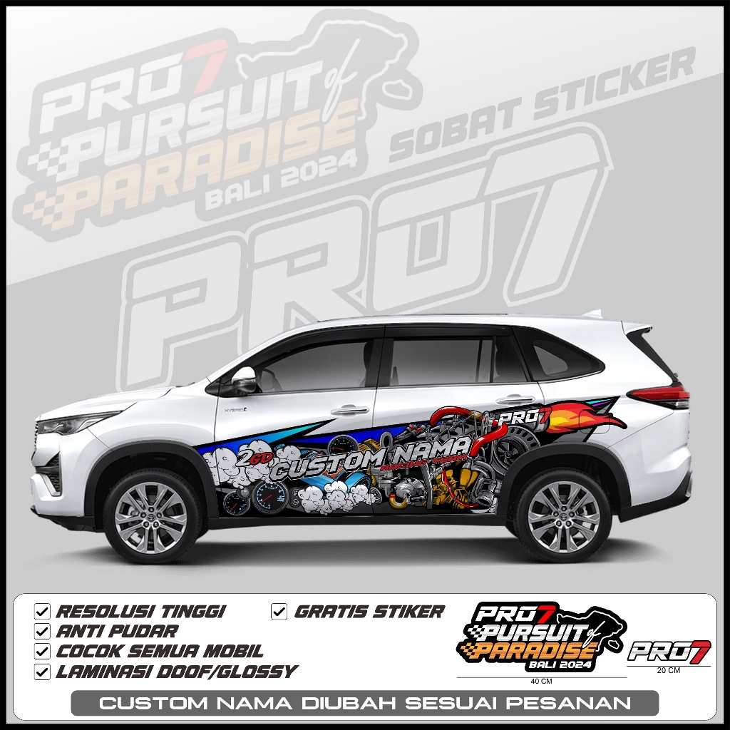 Jual Stiker Decal Mobil 3 Baris Innova Rebon Zenix Avanza Xenia Xpander ...
