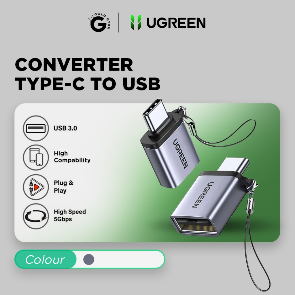 Jual Ugreen OTG Type C To USB 3.0 Adapter Converter 5Gbps | Shopee ...