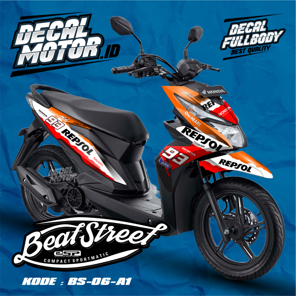 Jual Decal Beat Street Old Full Body -Stiker Honda Beat Street 2016 ...