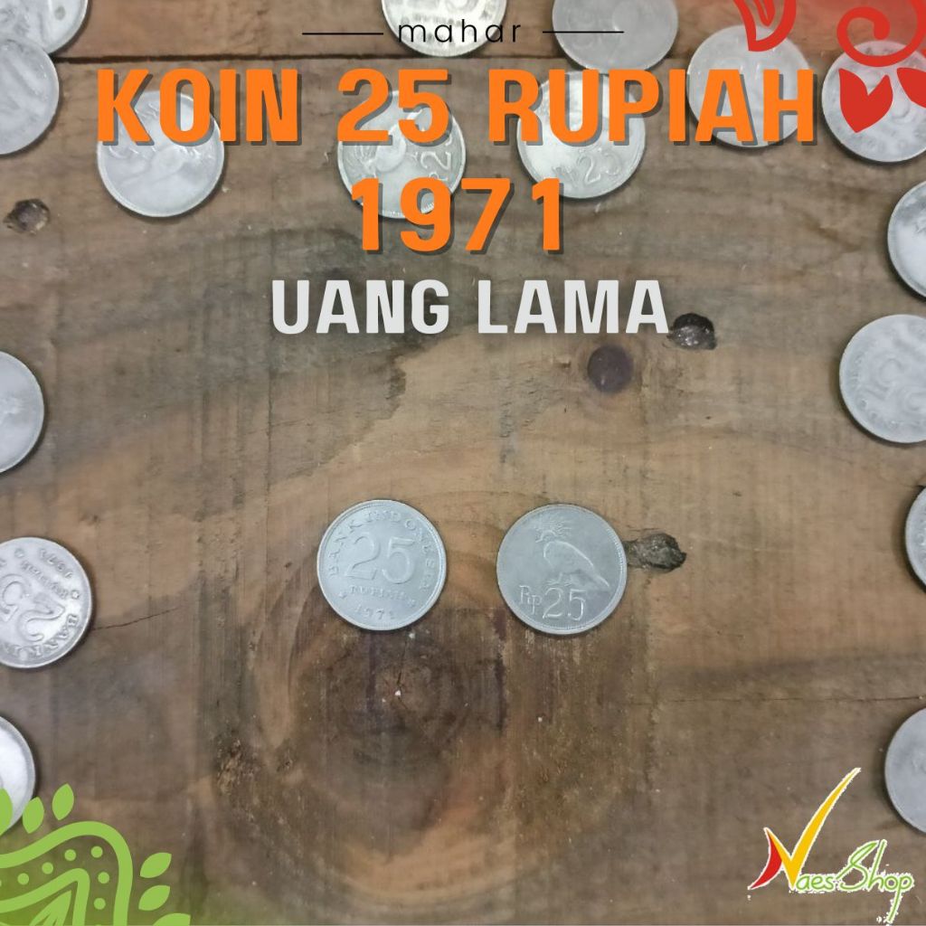 Jual Uang koin kuno 25 rupiah 1971 / 10 keping / Mahar | Shopee Indonesia
