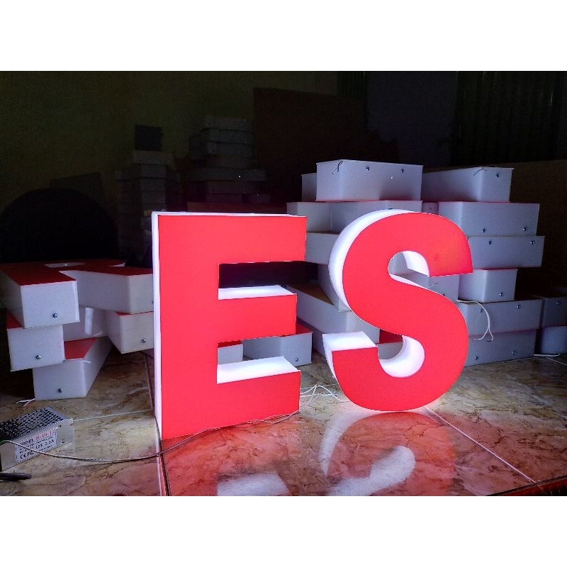 Jual huruf timbul akrilik led letter akrilik sign letter box | Shopee ...