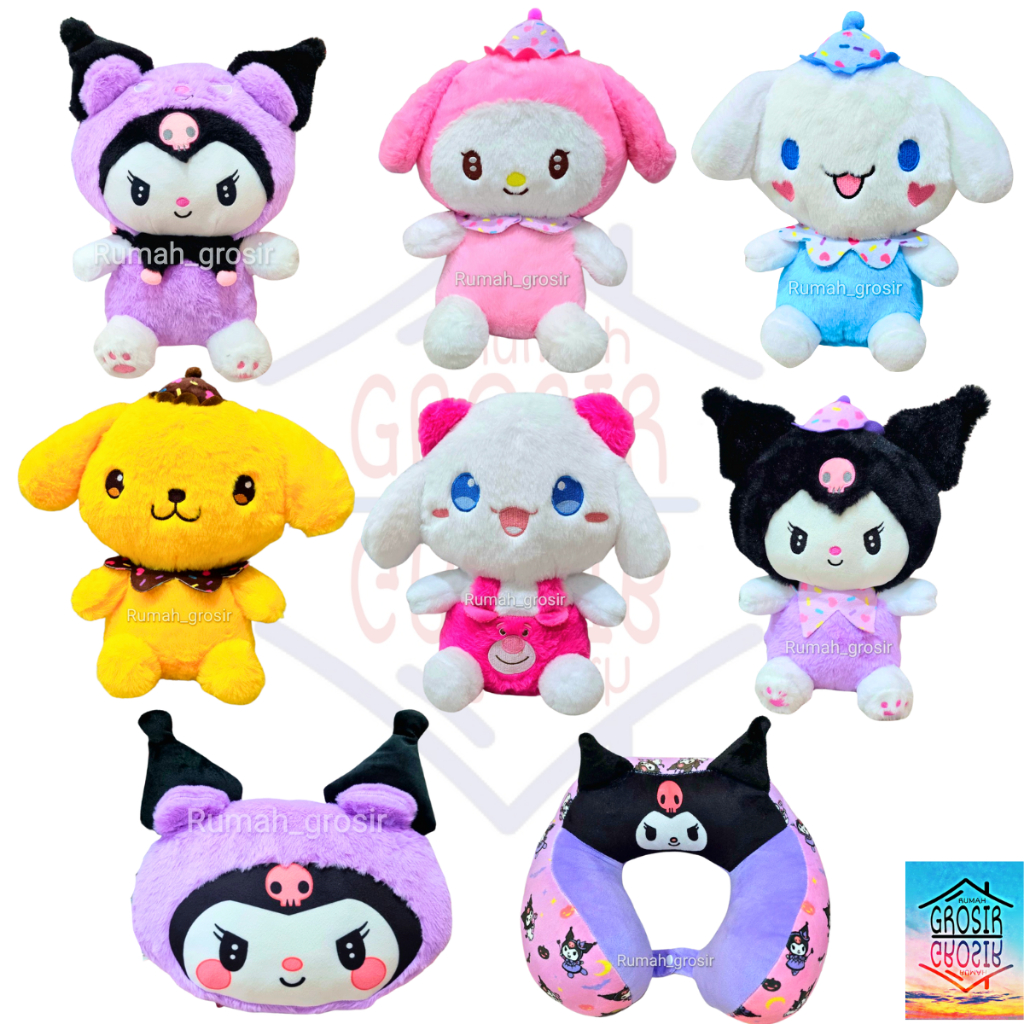 Jual (Rumah Grosir) Bantal atau Boneka Kuromi My Melody Hello Kitty CInnamoroll | Shopee Indonesia