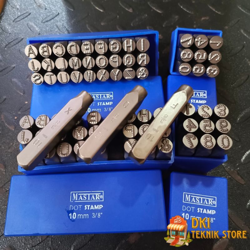 Jual Alat Ketok Huruf Angka Bintik 10 Mm MASTAR Dot Stamp Punch Letter ...