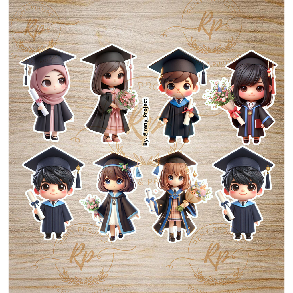 Jual Kartun Wisuda | TROPPER Wisuda | Kartun Wisuda | GRADUATION | isi 8 pcs | Shopee Indonesia