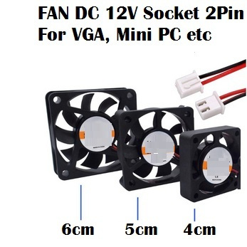 Jual Universal FAN Cooler Mini PC VGA Card Chipset 6cmx6cm 5cmx5cm ...