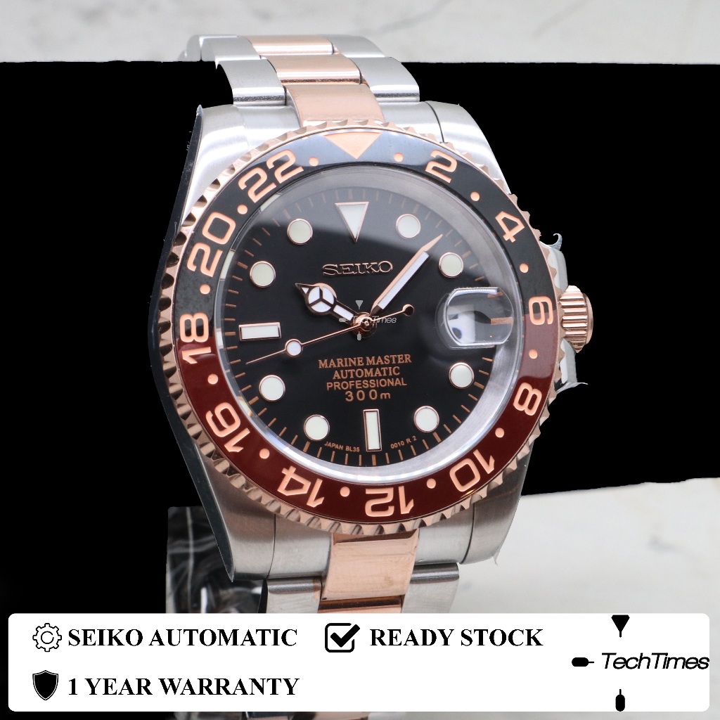 Jual Seiko Mod Rootbeer Seikomod Root Beer NH35 Automatic Rose Gold | Shopee Indonesia