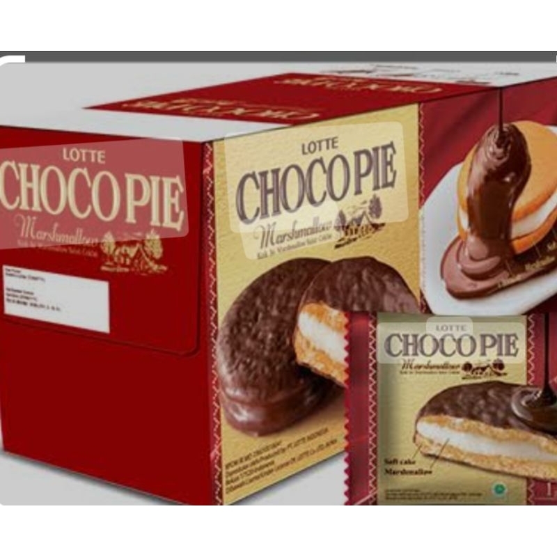 Jual Lotte Choco Pie Marshmallow isi 12 pak | Shopee Indonesia
