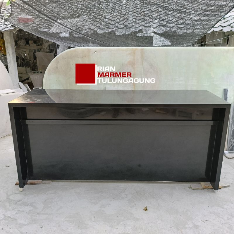 Jual Meja Besar Kantor Office Table batu granit hitam finishing kilap ...