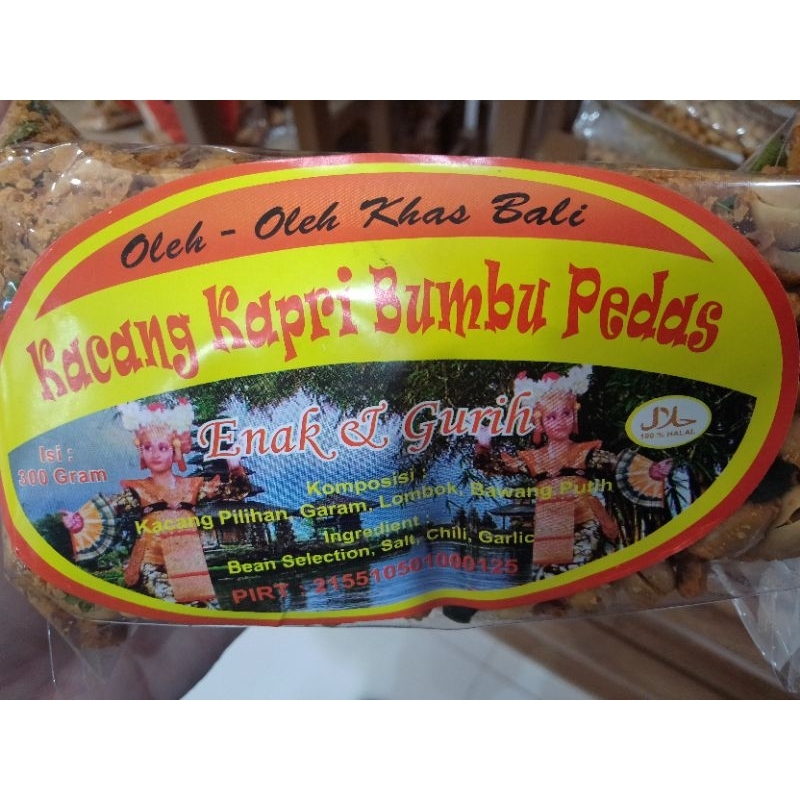 Jual KACANG KAPRI BUMBU PEDAS DAUN JERUK 300GR ASLI KHAS BALI HALAL ...
