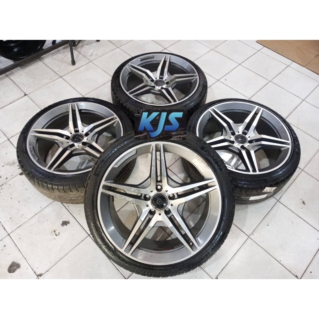 Jual Velg Racing Mercy Bekas Ring 19 HSR Rostock Pcd 5x112 Ban Bonus R19 Buat Innova Rush Terios ...