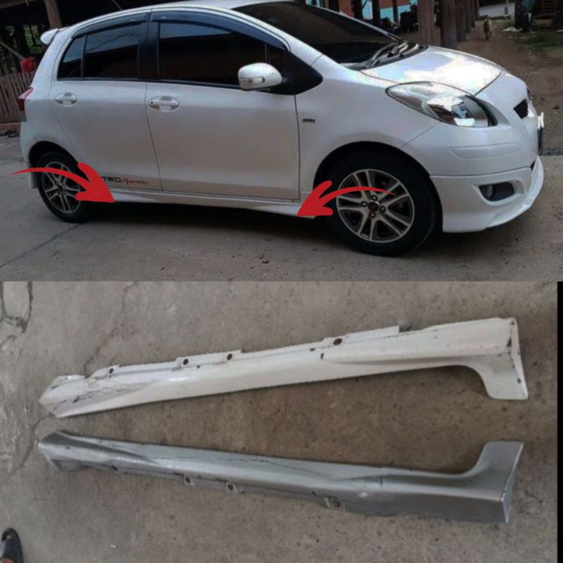 Jual side skirt bodykit samping Toyota Yaris 2006 2010-2012 2013 ...