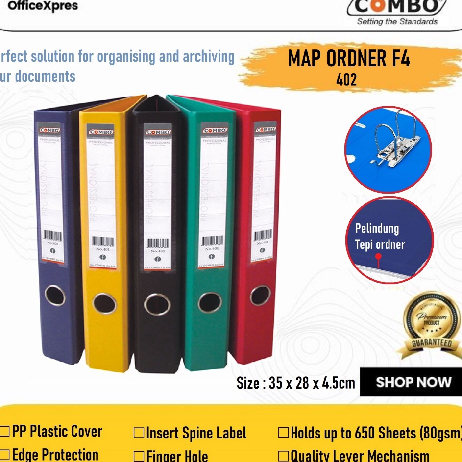 Jual Serba Ada Odner Map Folio Pvc Colour Odner Map F4 File Pvc 43 ...