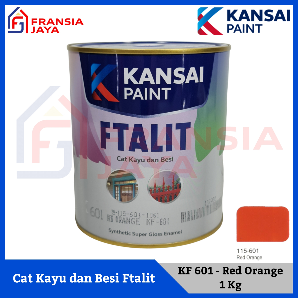 Jual Ftalit 1 Kg KF 601 Red Orange Kansai Cat Minyak Besi dan Kayu ...