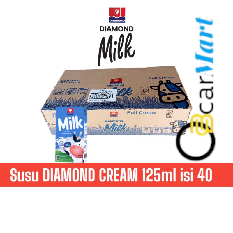 Jual Susu UHT DIAMOND FULL CREAM 125ml isi 40 | Shopee Indonesia