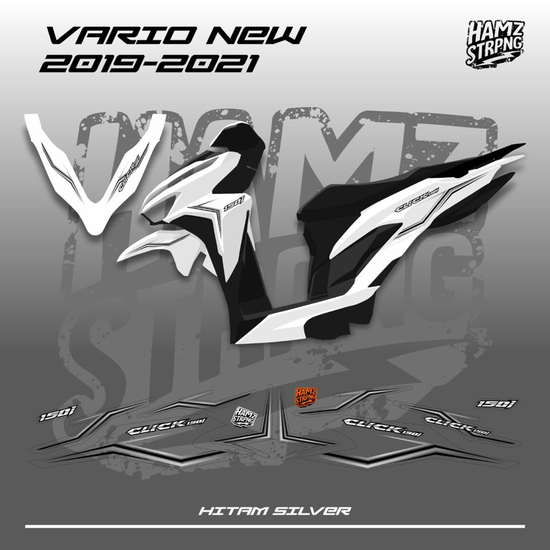 Jual Striping Transparan Vario Led New Garis Silver Gradasi | Shopee ...