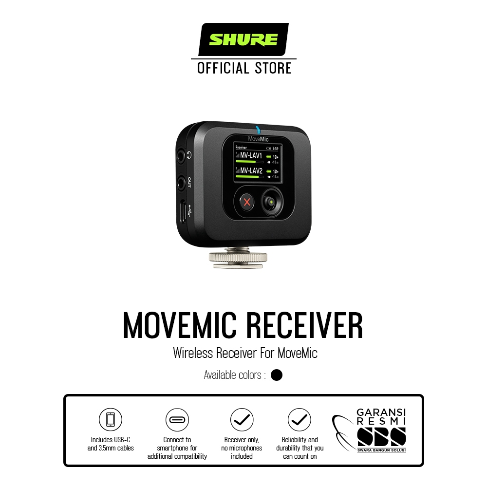 Jual Shure MV-R Movemic Wireless Receiver | Shopee Indonesia