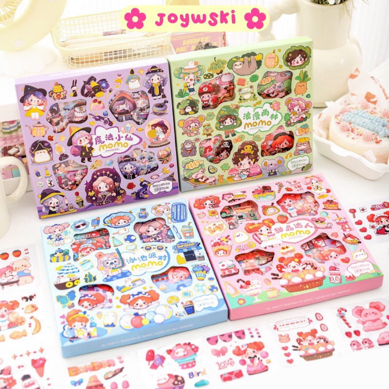 Jual STIKER MOMO MINI KARAKTER LUCU ISI 100 PCS I Sticker Momo Nini ...