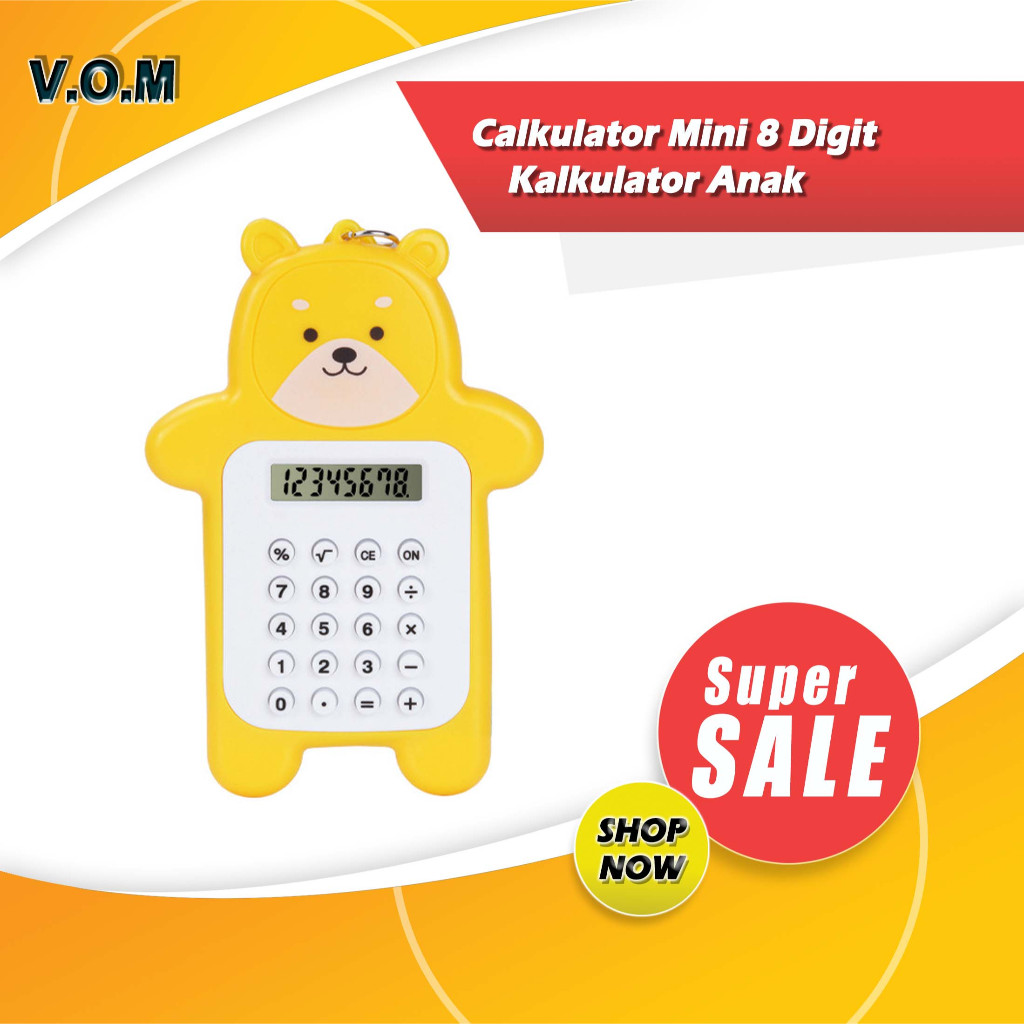 Jual Calkulator Mini 8 Digit Karakter Lucu Kalkulator Anak Sekolah A077 ...