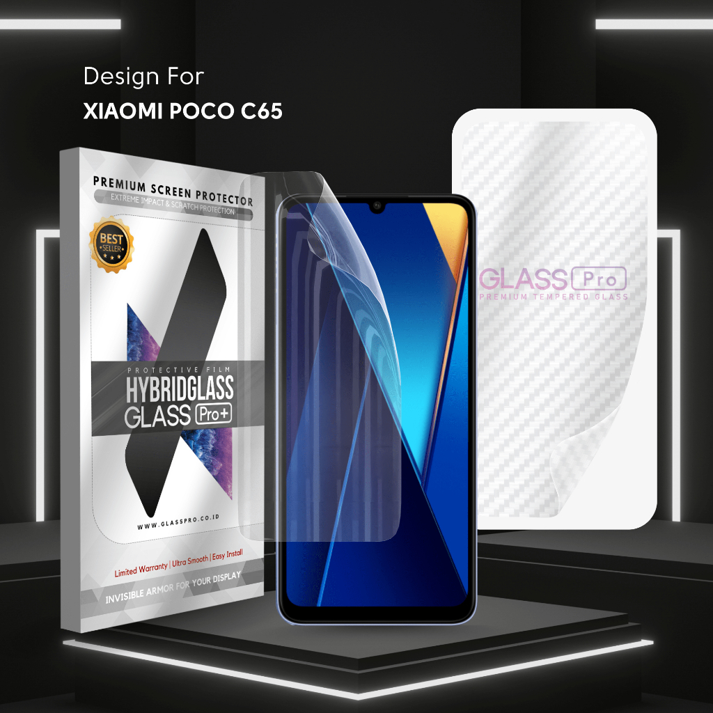 Jual Premium Hybrid Glass For Xiaomi Poco C65 - Full Cover Anti Gores Hydrogel Premium Screen ...