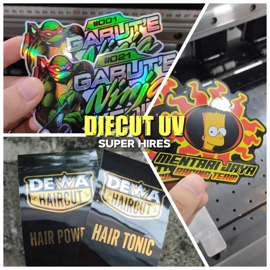 Jual Cetak Stiker DIECUT Tinta UV Super Hires Dengan Aneka Bahan Vinyl ...