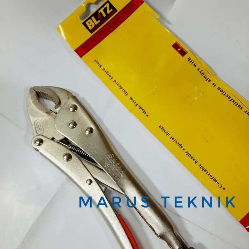 Jual Tang Buaya /vice grip / locking plier 10" mulut lengkung Blitz ...