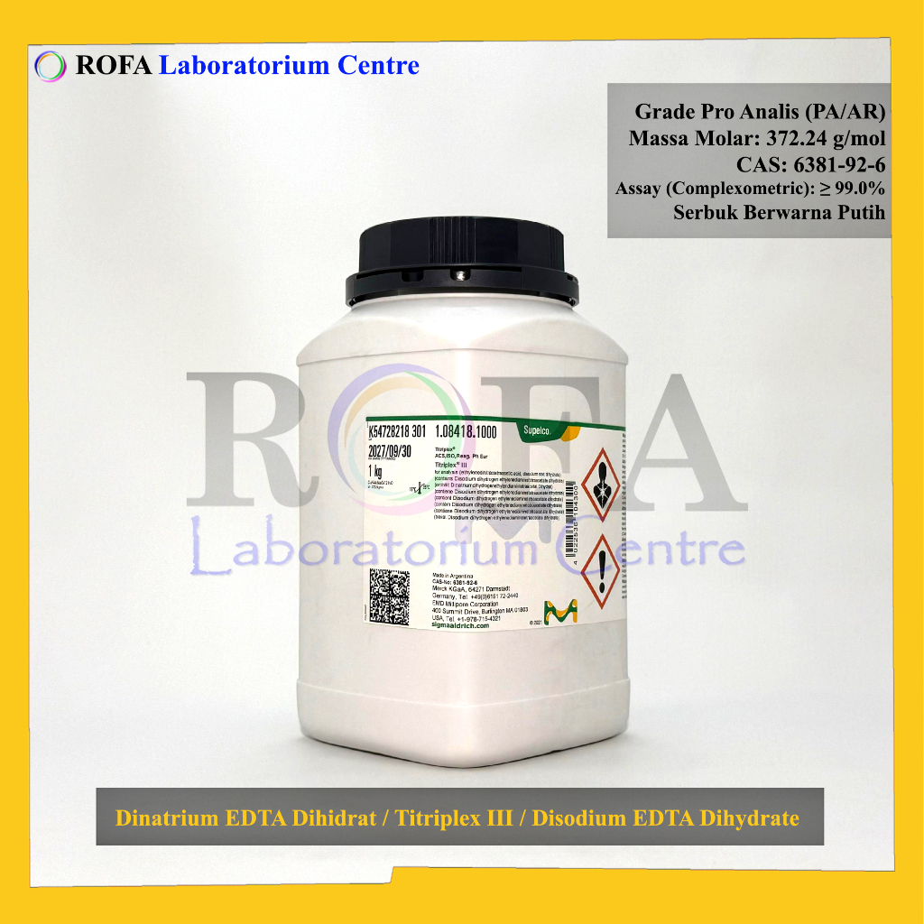 Jual Dinatrium EDTA Dihidrat / Titriplex III / Disodium EDTA Dihydrate ...