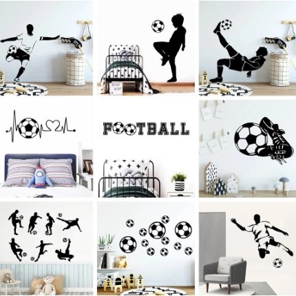 Jual Stiker Dinding Kaca Sepak Bola Kamar Tidur Anak Wall Cutting ...