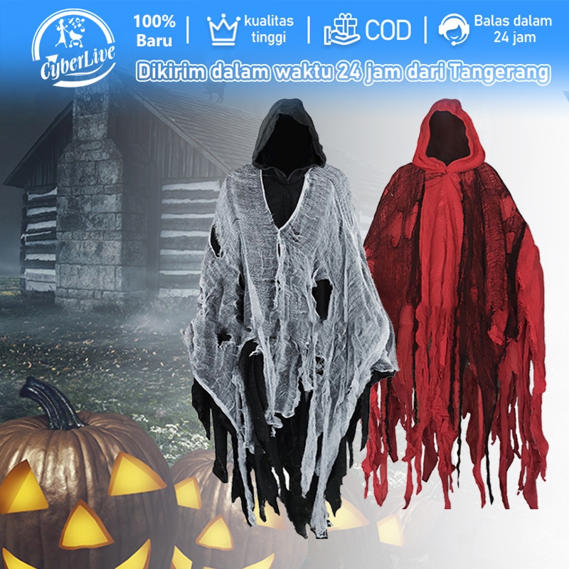 Jual 150cm Jubah Halloween Dewasa Anime Cosplay Vampire Jubah Penyihir ...
