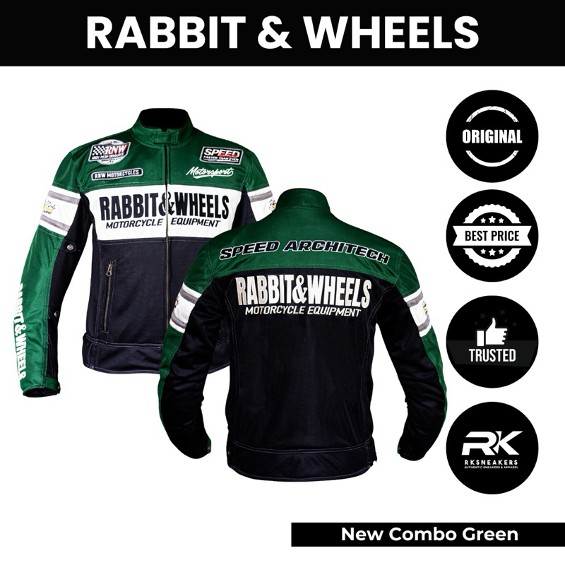Jual Rabbit & Wheels Jacket New Combo Green (Full Protector) | Shopee ...