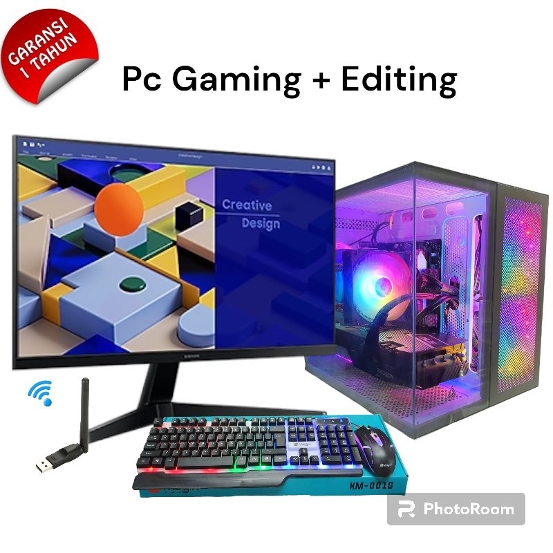 Jual cpu pc gaming core i5 12400f Gen12 Ram 32gb vga RTX3050 design ...