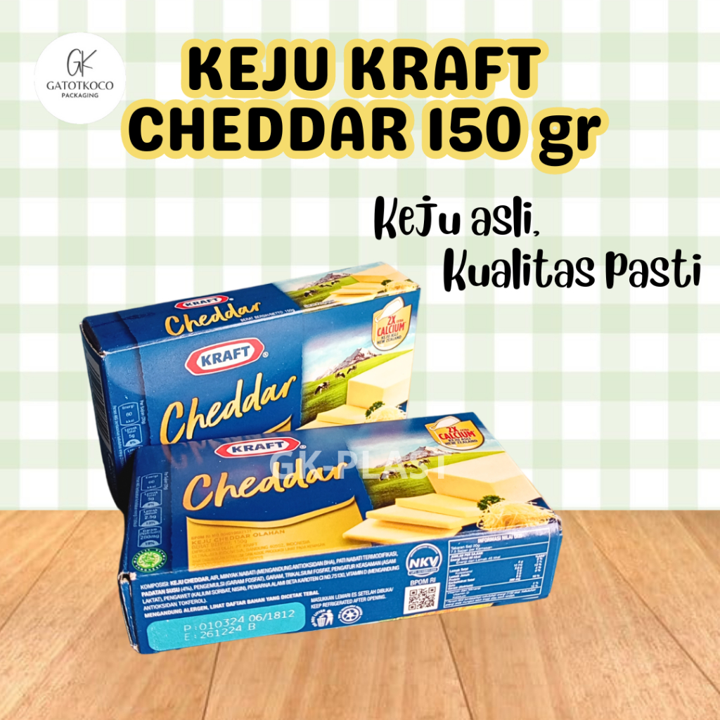 Jual Keju Kraft Cheddar 150 gr/Keju parut/Keju balok/keju cheddar/keju ...