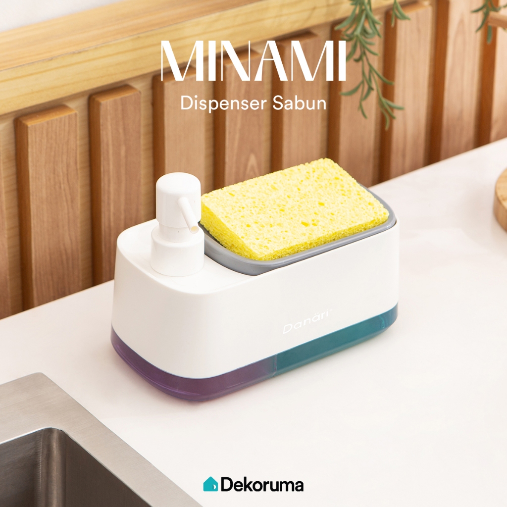 Jual Dekoruma MINAMI Dispenser Sabun dengan Tempat Sponge - White ...