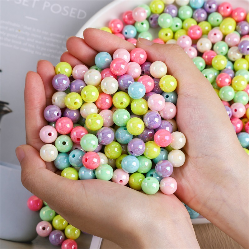 Jual Mutiara sintetis 100 PCS warna permen DIY gelang manik-manik ...