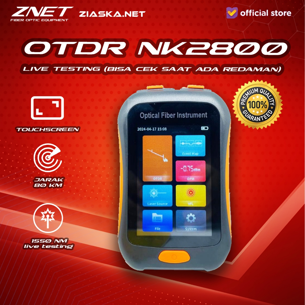 Jual MINI OTDR LIVE NK2800 LIVE NM 1550 LAMDA 1550 NOVKER ORIGINAL SC ...