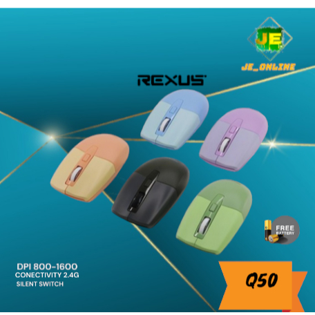 Jual Rexus Mouse Wireless Office Q50 | Shopee Indonesia